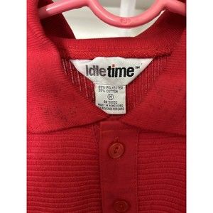 Idle Time | Shirts | Vintage Idle Time Mens Shirt M Red With 4 Button ...